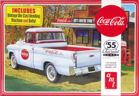 AMT "Coca-Cola" 1955 Chevy Cameo Pickup with Coke Machine and Dolly ...