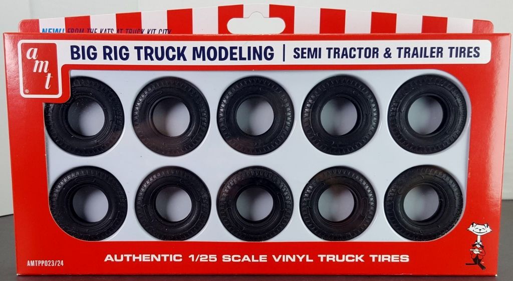 AMT Semi Tractor & Trailer Tires Big Rig Truck Modeling Parts Pack ...