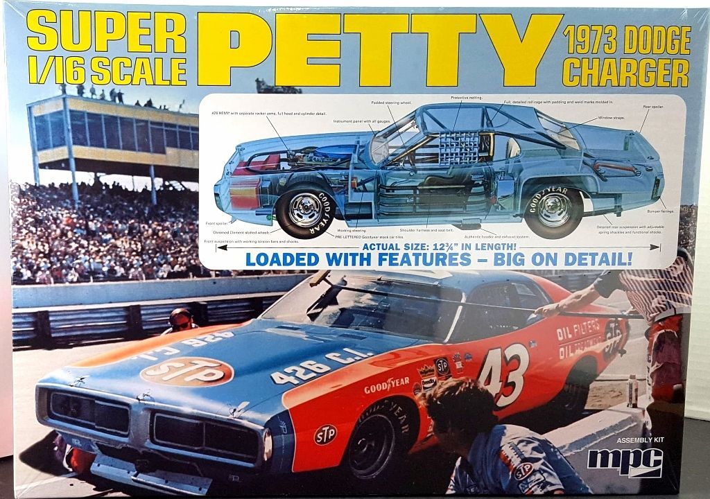 MPC Richard Petty #43 "STP" 1973 Dodge Charger, 1/16 Scale - Spotlight ...