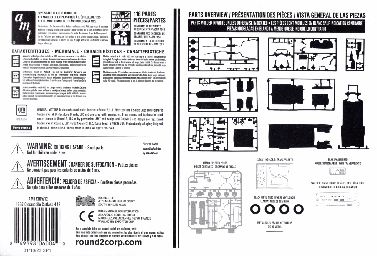 AMT (Lindberg) 1967 Olds Cutlass 442 W-30 Hardtop - Spotlight Hobbies