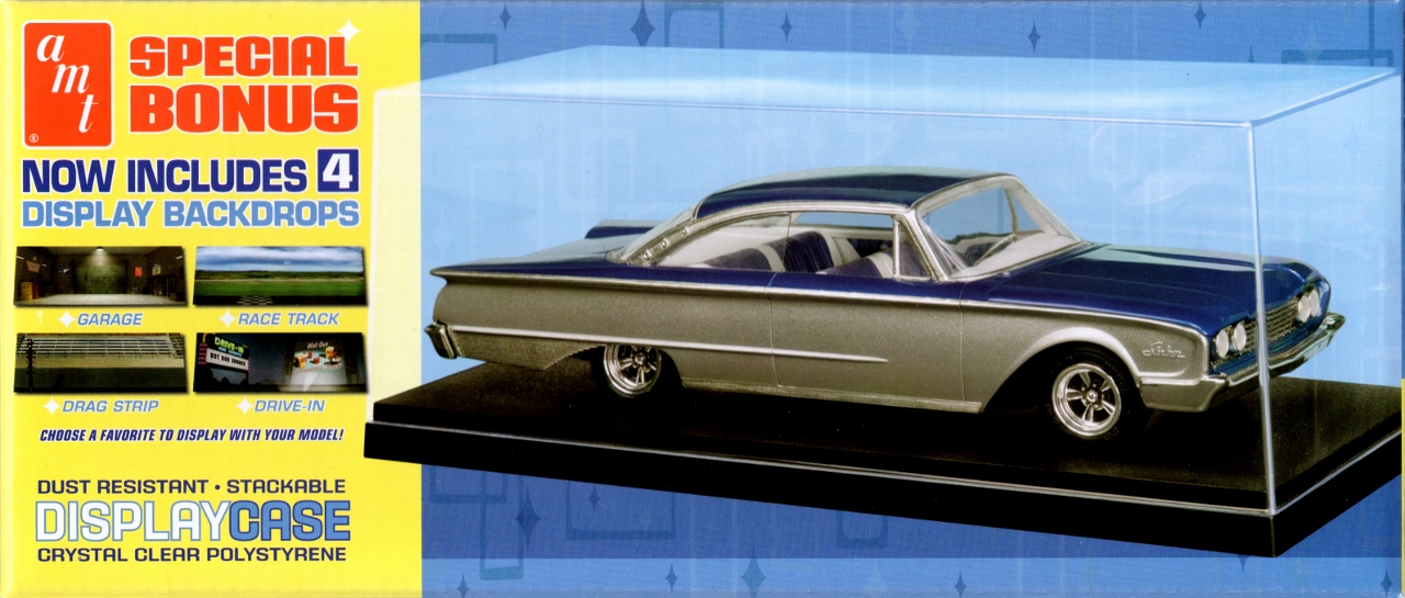 AMT Stackable Clear Plastic Display Case with Black Base for 1/25 or 1/ ...