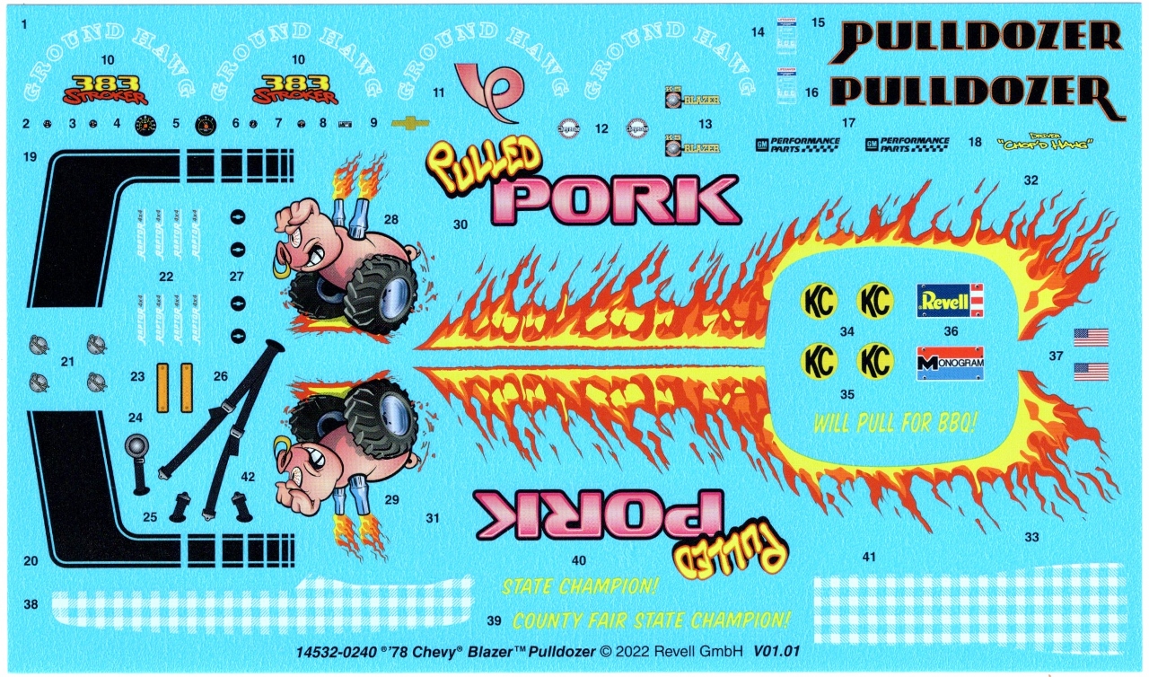 Revell (Monogram) 1978 Chevy K5 Blazer 4x4 “Pulldozer” Pulled Pork ...