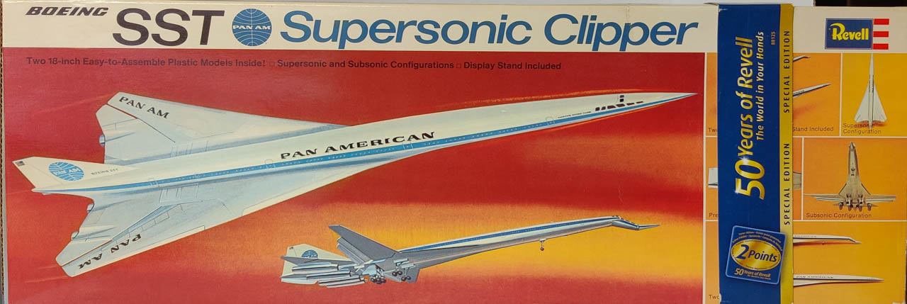Revell Boeing SST PanAm Supersonic Clipper Airplane, 1/200 Scale ...