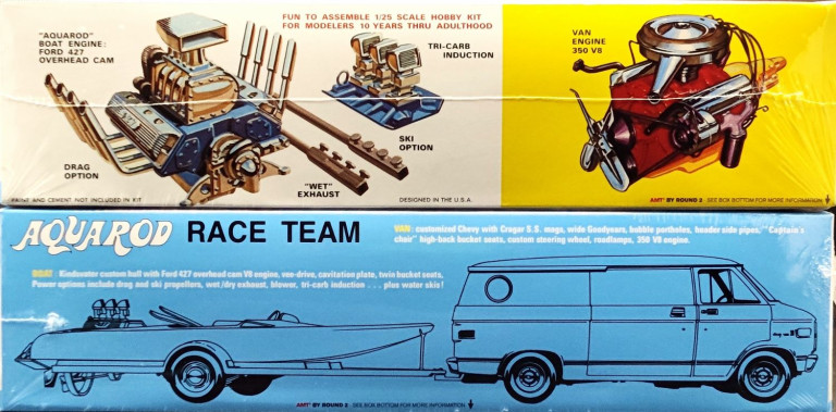 AMT "Aqua Rod" Race Team 1975 Chevy Van, Boat & Trailer - Spotlight Hobbies