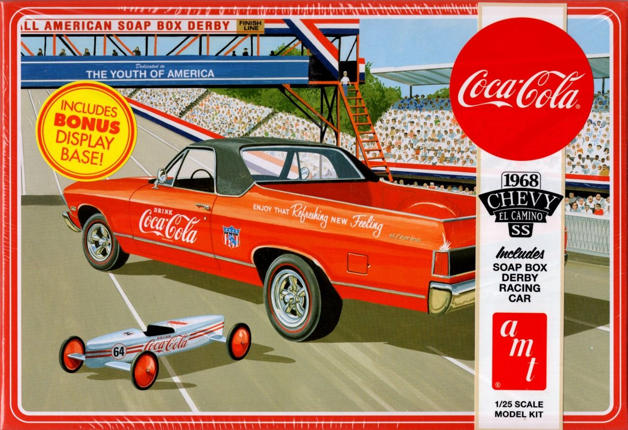 AMT "Coca Cola" 1968 Chevy El Camino SS with Soap Box Derby Car ...