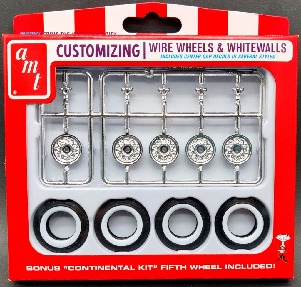 AMT Kelsey Hayes Wire Wheels & Wide Whitewall Tires Customizing Parts ...