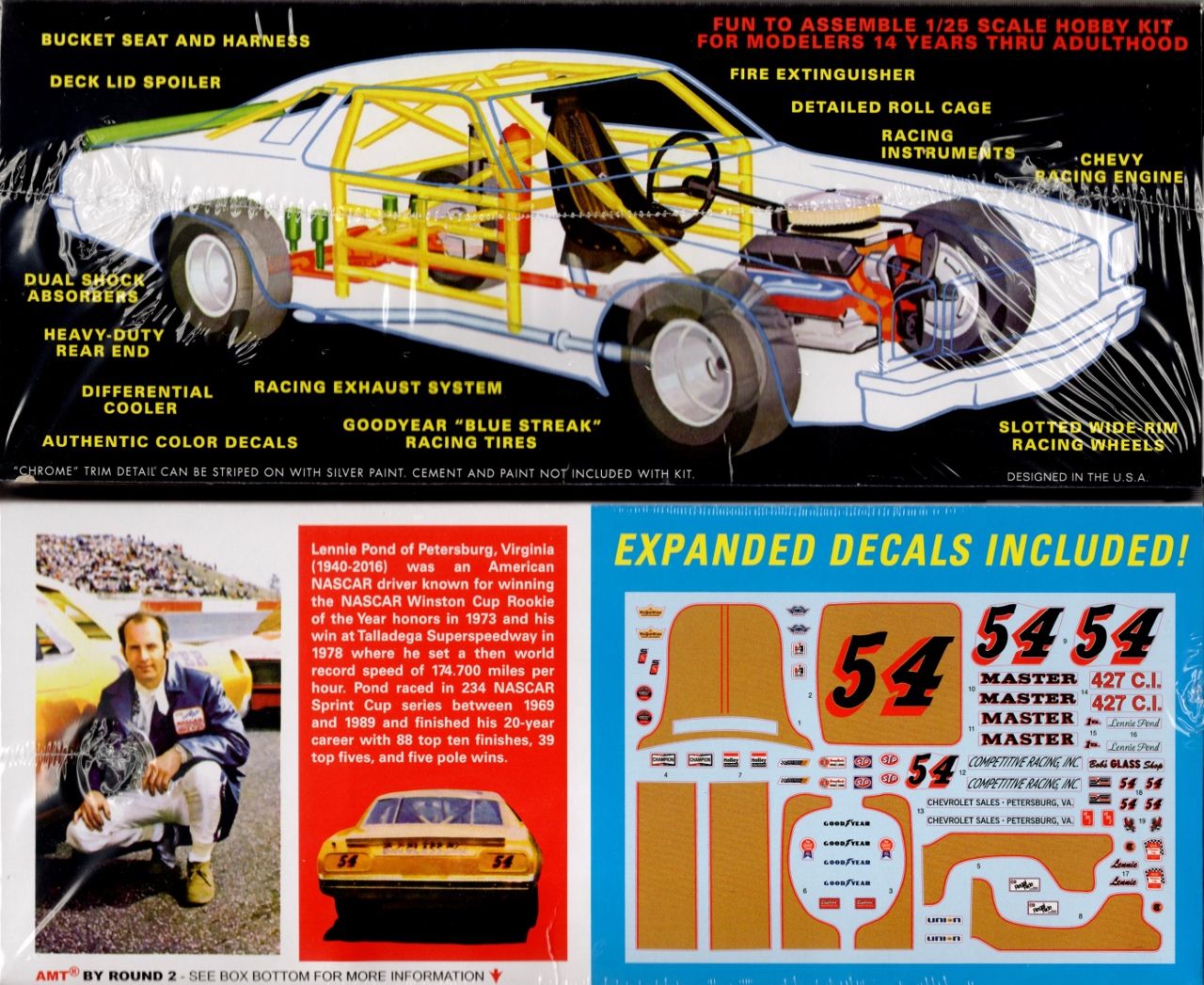 AMT "Lennie Pond" 1974 Chevy Malibu NASCAR - Spotlight Hobbies