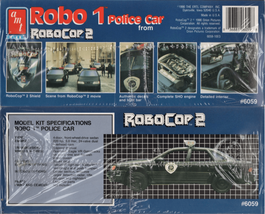 AMT RoboCop 2 "Robo 1" 1990 Ford Taurus Police Car - Spotlight Hobbies