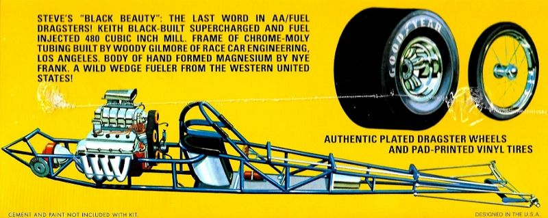 AMT Steve McGee's Black Beauty Rear Engine AA/Fuel Wedge Dragster ...