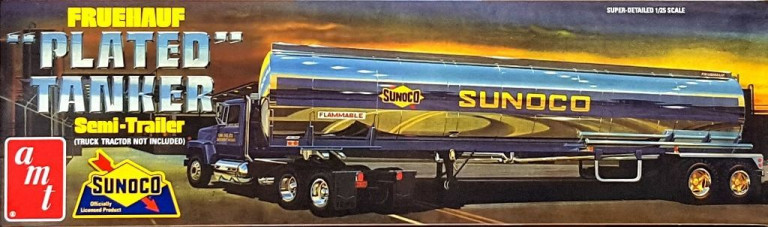 AMT "Sunoco" Chrome Plated Fruehauf Tanker Semi Trailer - Spotlight Hobbies