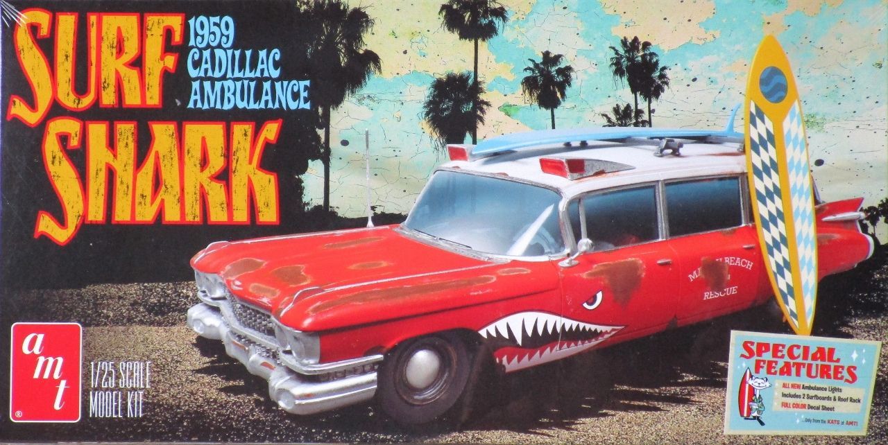 AMT "Surf Shark" 1959 Cadillac Ambulance - Spotlight Hobbies