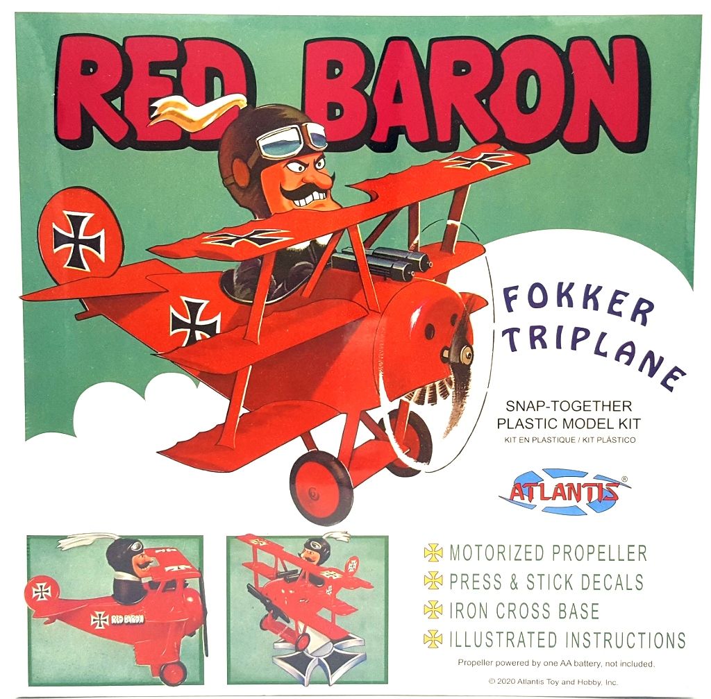 Atlantis (Monogram) "Red Baron" Fokker Tri-Plane with Motor, Snap ...