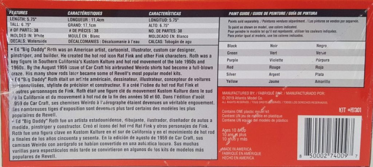 Atlantis (Revell) Ed "Big Daddy" Roth "Mr. Gasser" '57 Chevy Caricature ...