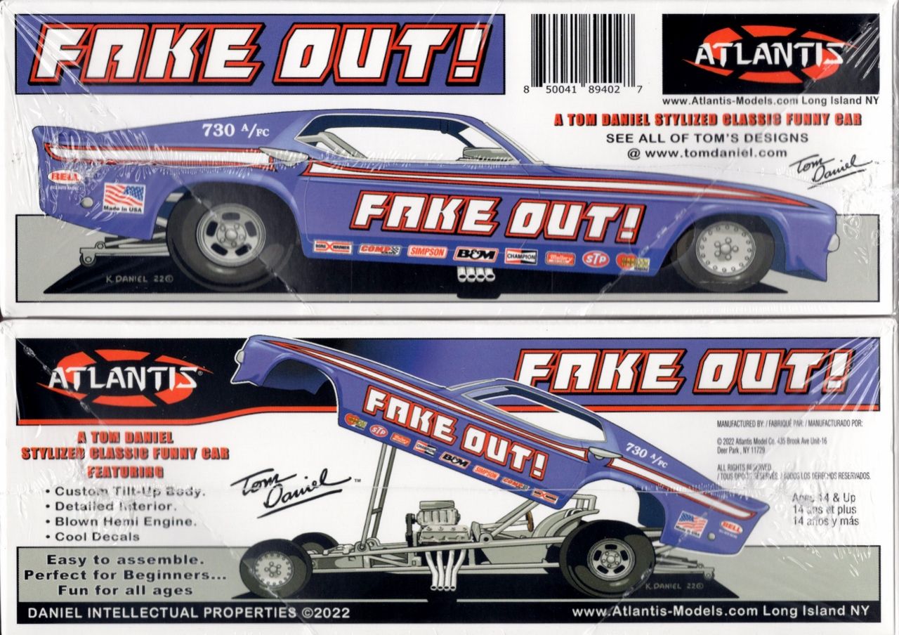 Atlantis (Monogram) Tom Daniel "Fake Out!" Ford Mustang Funny Car, Snap ...