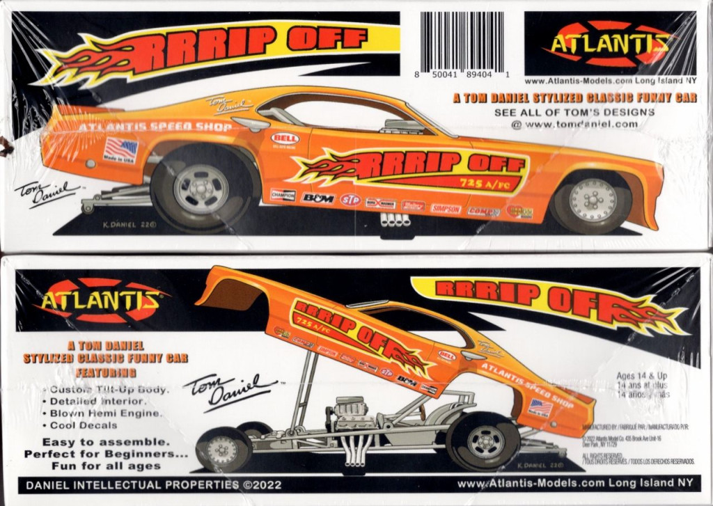 Atlantis (Monogram) Tom Daniel "RRRip Off" Plymouth Duster Funny Car ...