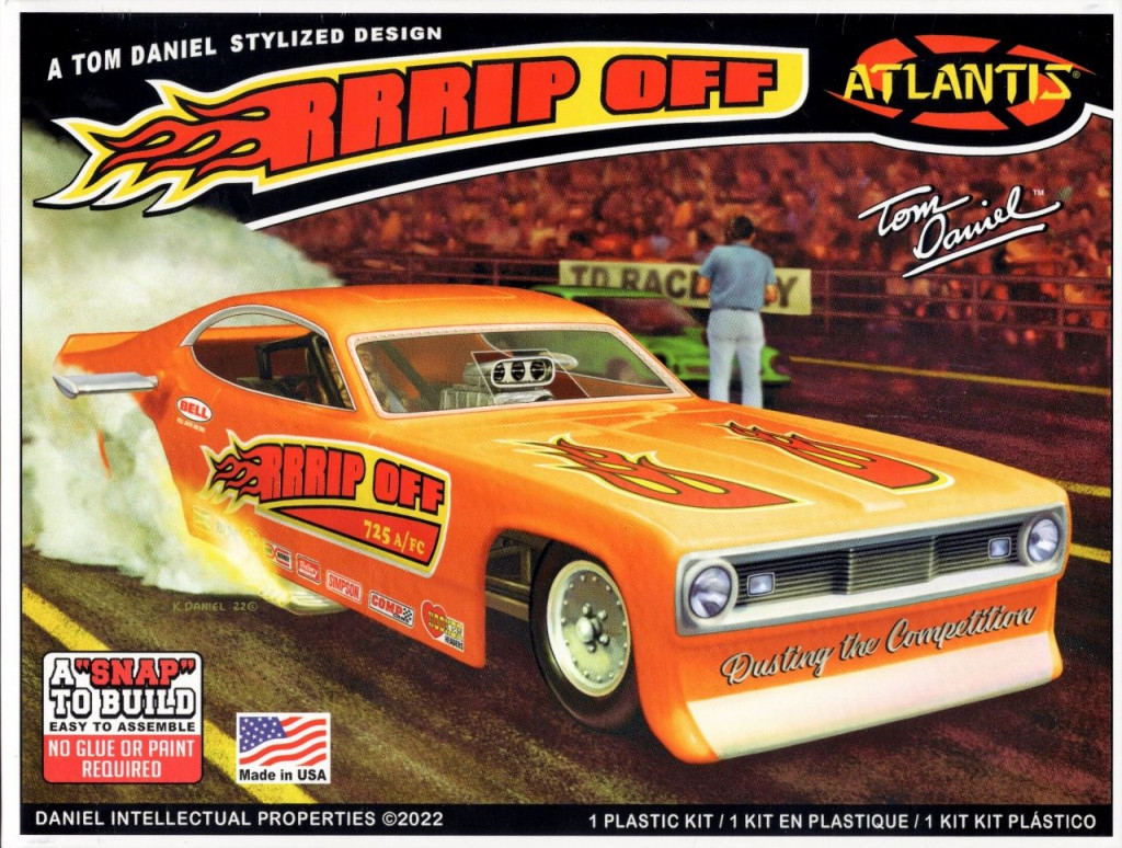 Atlantis (Monogram) Tom Daniel "RRRip Off" Plymouth Duster Funny Car ...