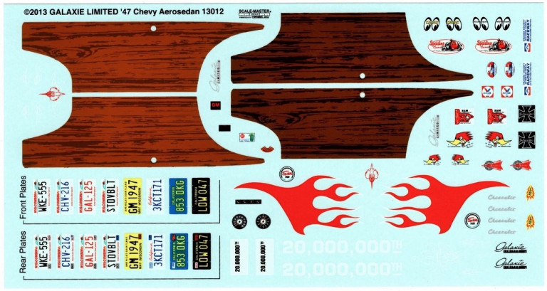 Galaxie Limited 1947 Chevy Country Club Fastback Aerosedan Decals ...