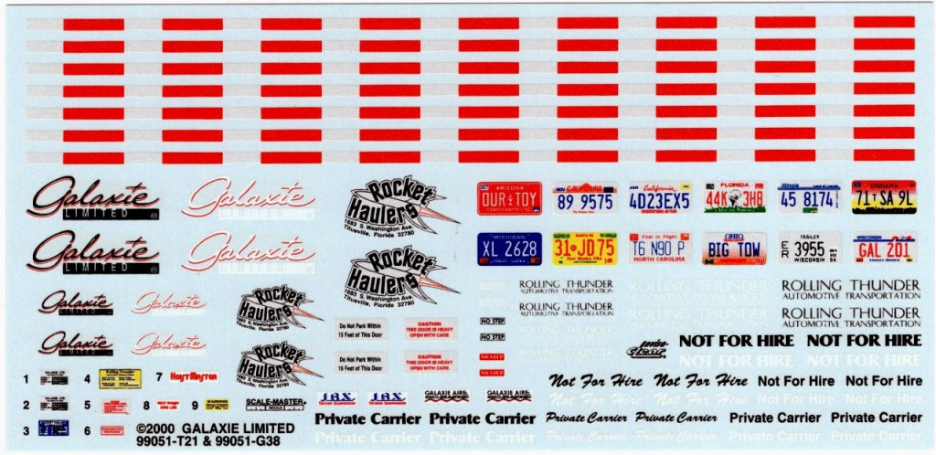 Galaxie Limited Trailer Decals - Spotlight Hobbies