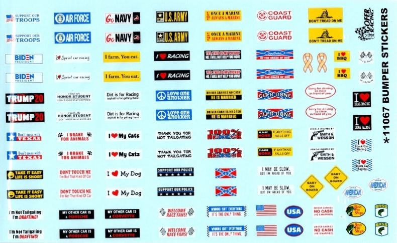 Gofer Racing Bumper Stickers Decal Sheet - Spotlight Hobbies