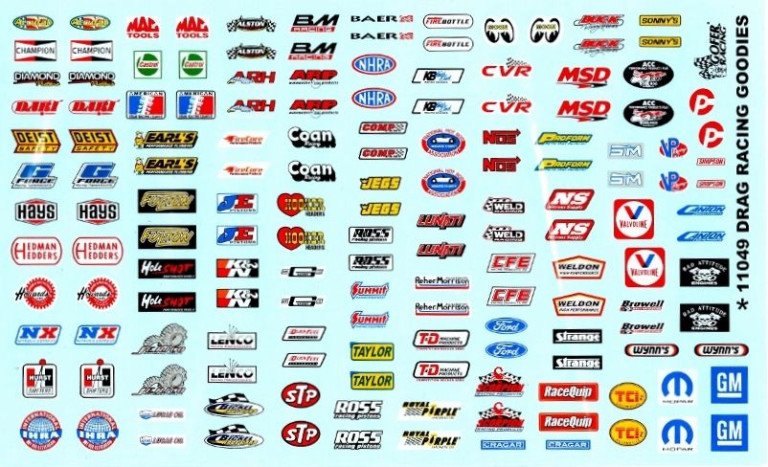 Gofer Racing Drag Racing Goodies Decal Sheet - Spotlight Hobbies