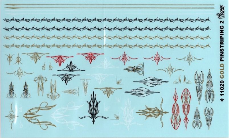 Gofer Racing Gold Pinstriping #2 Decal Sheet - Spotlight Hobbies