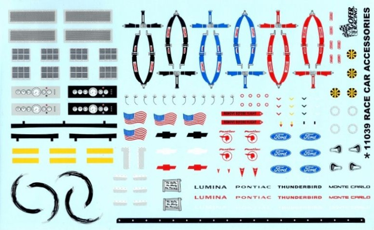 Gofer Racing Race Car Accessories Decal Sheet - Spotlight Hobbies