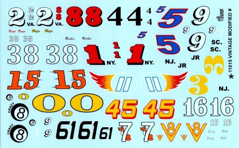 Gofer Racing Vintage Modified # Decal Sheet - Spotlight Hobbies