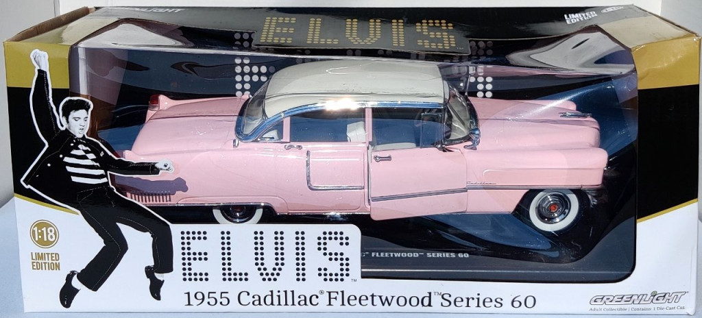 Greenlight "Elvis" 1955 Cadillac Fleetwood Series 60, Pink with White ...