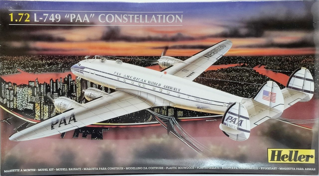 Heller L-749 "PAA" Constellation Airplane, 1/72 Scale - Spotlight Hobbies