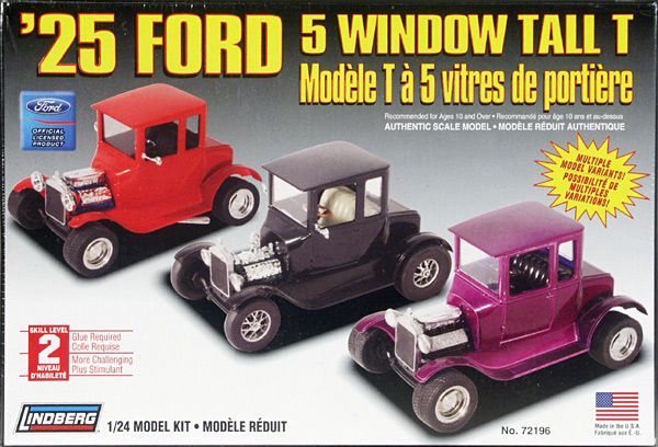 Lindberg 1925 Ford Model "T" 5 Window Tall T Coupe Street Rod ...