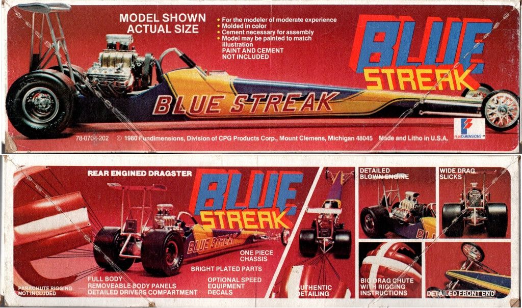 MPC "Blue Streak" Top Fuel Rear-Engine Dragster - Spotlight Hobbies