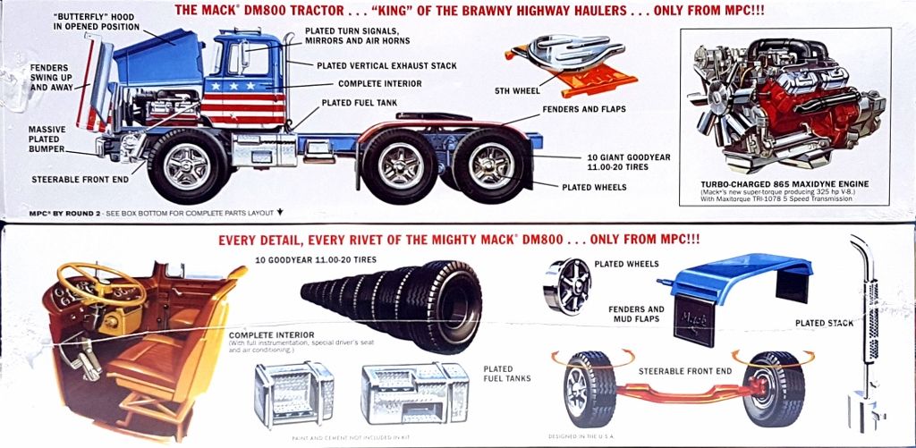 MPC Mack DM 800 Conventional Semi Tractor Truck - Spotlight Hobbies