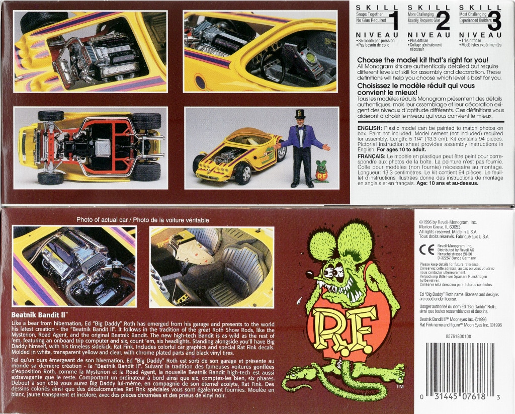 Revell Ed Roth "Beatnik Bandit II" Show Rod with Ed Roth and Rat Fink ...