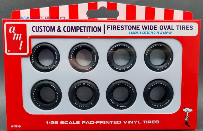AMT Firestone Wide Oval Tires Custom & Competition Parts Pack ...