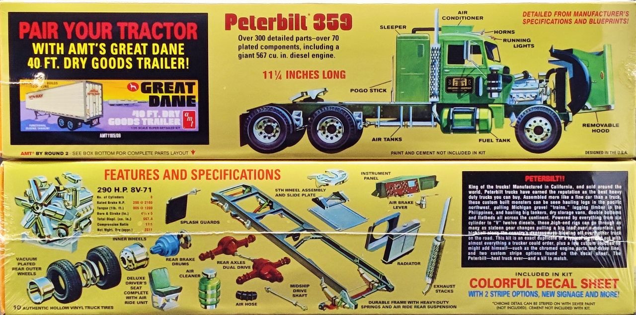 AMT "California Hauler" Peterbilt 359 Semi Truck Tractor - Spotlight ...