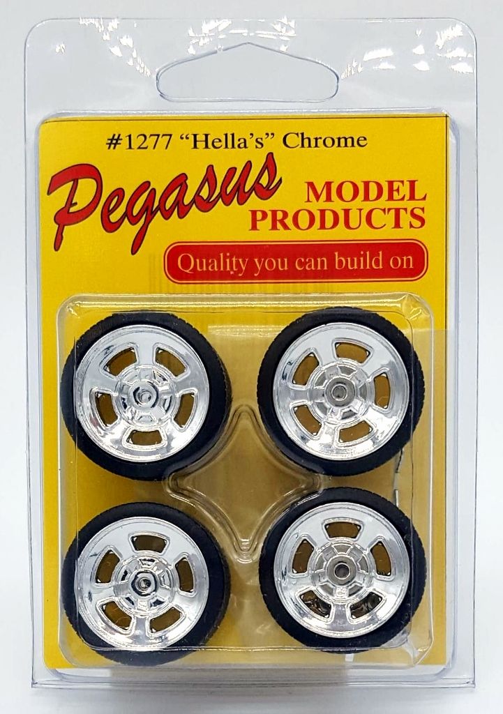 Pegasus 1/24 or 1/25 Scale "Hella's" 19" Chrome Wheels with Knockoffs ...