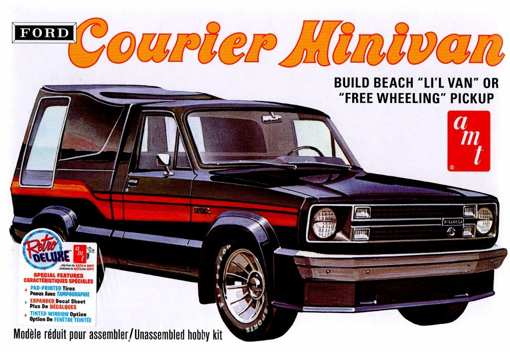 AMT 1978 Ford Courier Fleetside Pickup Truck with Cap "Courier Minivan ...