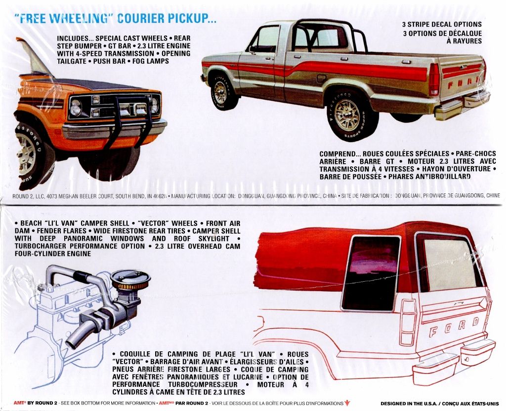 AMT 1978 Ford Courier Fleetside Pickup Truck with Cap "Courier Minivan ...