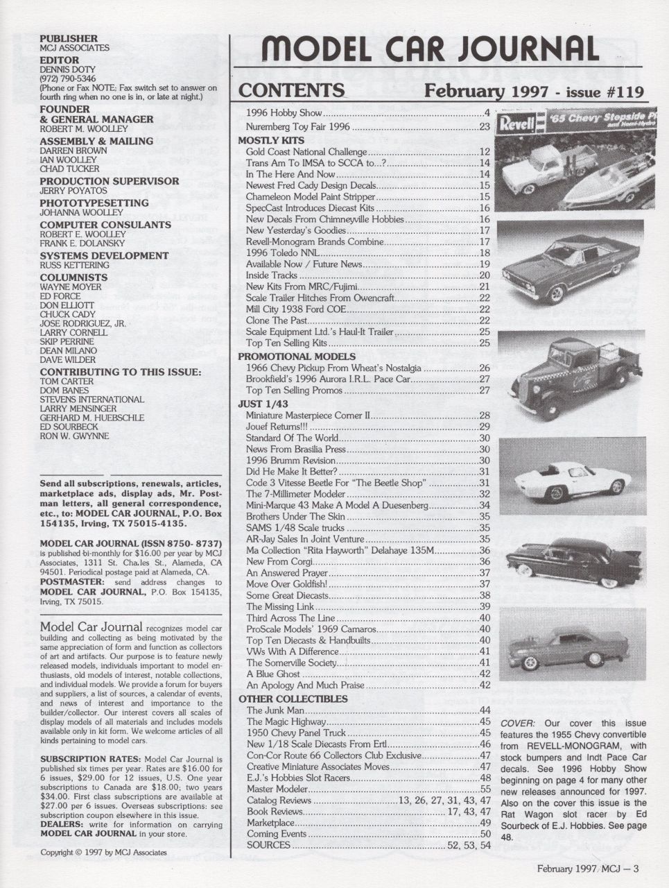Model Car Journal, Issue #119 - Uncirculated - Spotlight Hobbies