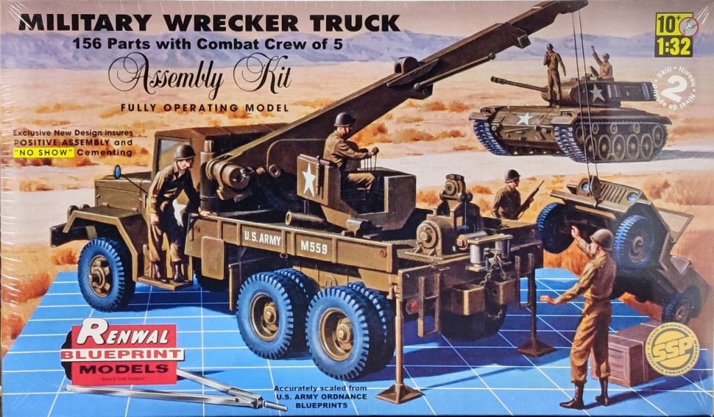 Renwal (Revell) Military Wrecker Truck, 1/32 Scale - Spotlight Hobbies