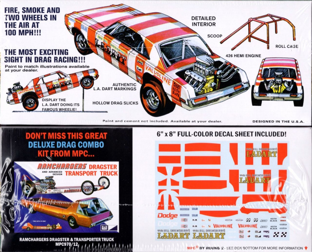 MPC Wild Bill Shrewsberry "L.A. Dart" 1970 Dodge Dart Wheelstander ...