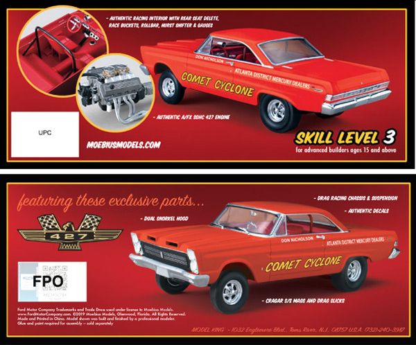Moebius "Dyno Don" Nicholson 1965 Mercury Comet Cyclone SOHC 427 A/FX ...