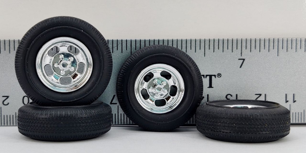 Pegasus 1/24 or 1/25 Scale "Annson's" 15" Chrome Wheels with Tires Set ...