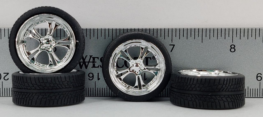 Pegasus 1/24 or 1/25 Scale "Phat Daddies" 23" Chrome Wheels with Low ...
