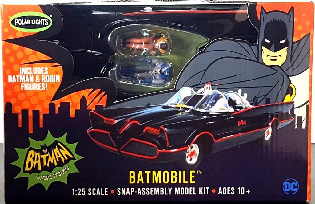 Polar Lights 1966 Batmobile Snap Kit with Pre-Painted Figures ...