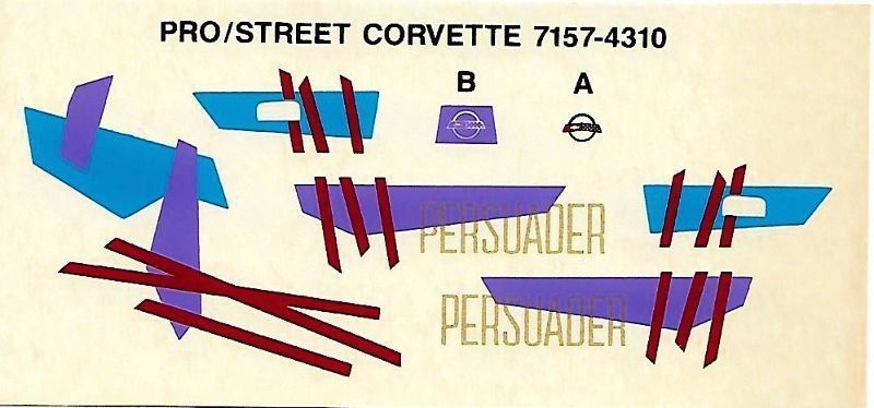 Revell Mid '80s Chevy Corvette Pro Street Decals, 4.75 x 2.75 inches ...