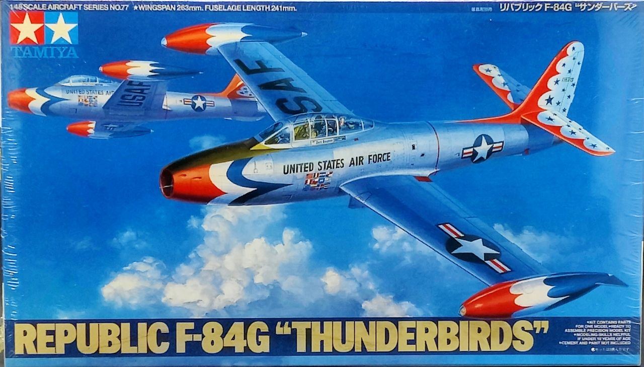 Tamiya USAF Republic F-84G "Thunderbirds" Thunderjet, 1/48 Scale ...