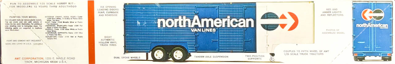 AMT "northAmerican Van Lines" Moving Van Semi Trailer - Spotlight Hobbies