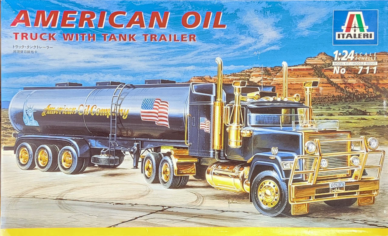 Italeri “American Oil” Semi Truck Tractor with Tanker Trailer ...