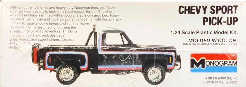 Monogram 1975 Chevy Stepside Sport 4x4 Pickup Truck - Spotlight Hobbies